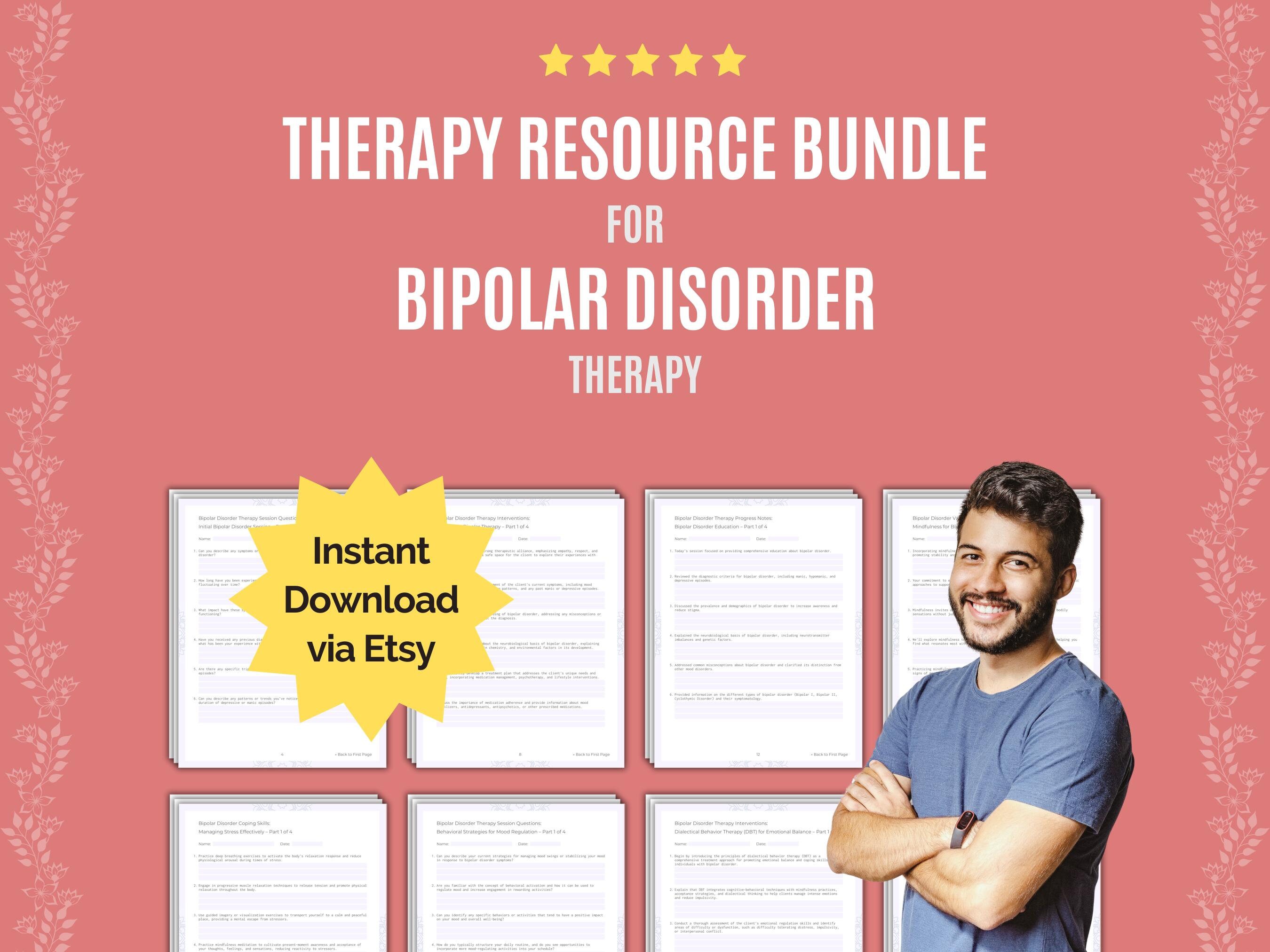 Bipolar Disorder Therapy Resource Bundle Therapy Session Questions ...
