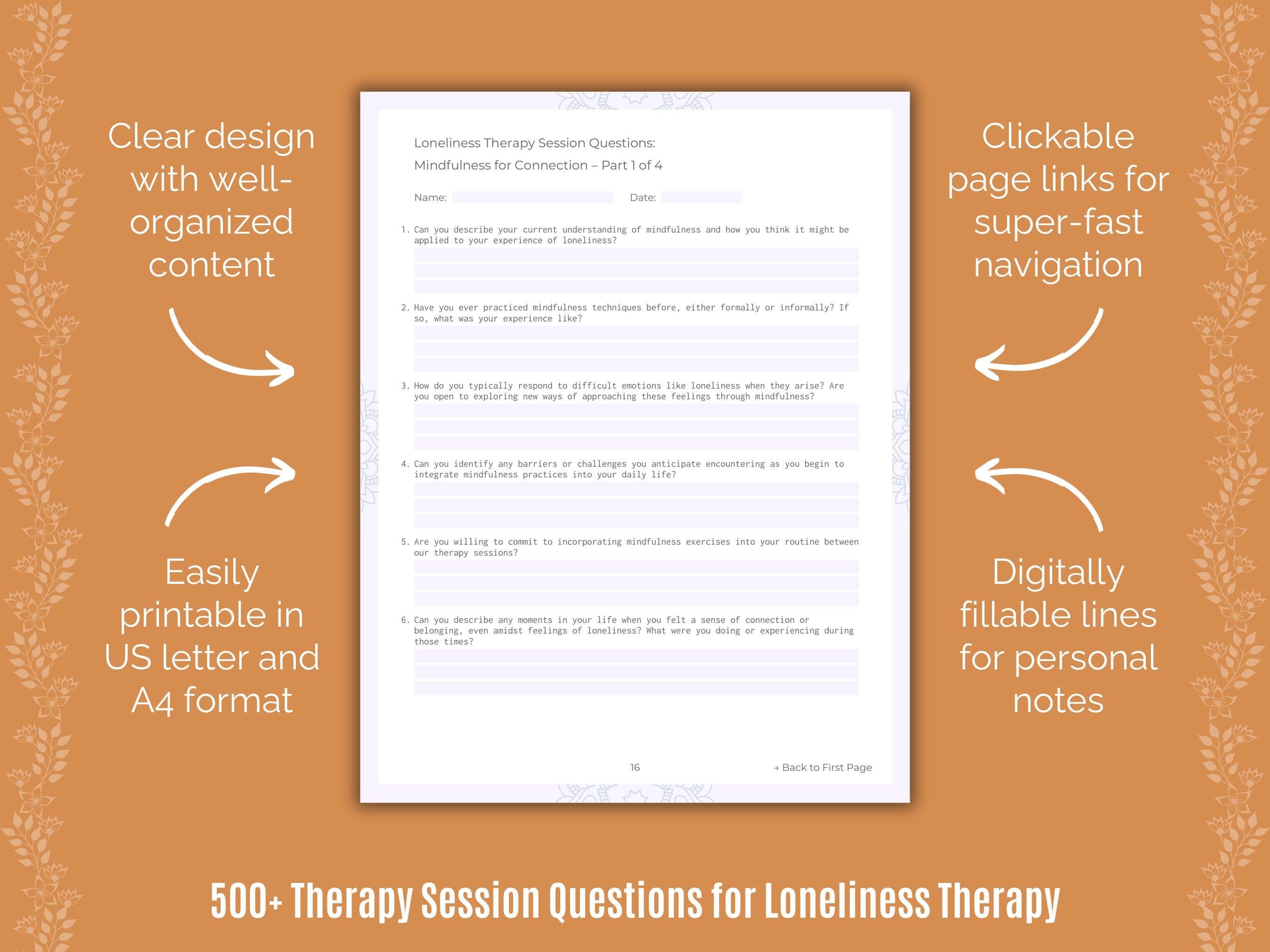 Loneliness Therapy Session Questions Therapy, Question, Therapist ...