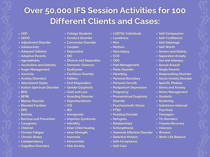 Internal Family Systems (IFS) • Session Activities Mega Bundle • Therapy Games, Tools ...
