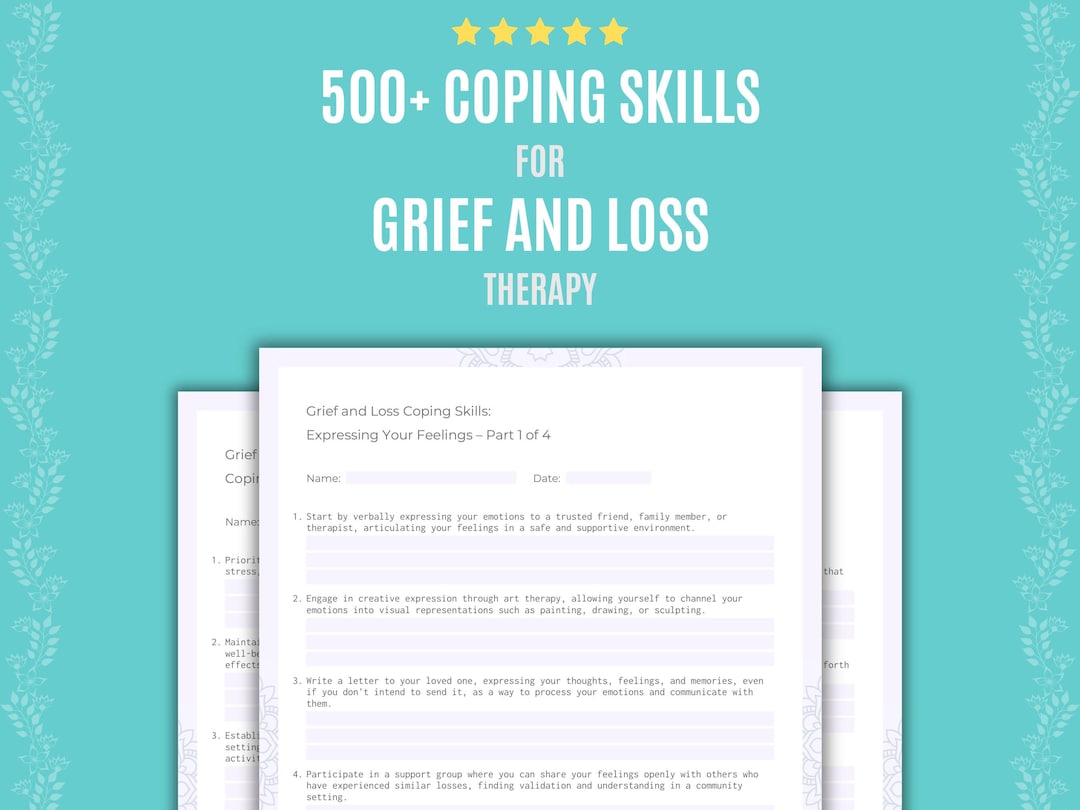 Grief and Loss Coping Skills Grief and Loss Therapy, Intervention, Strategy, Therapist ...