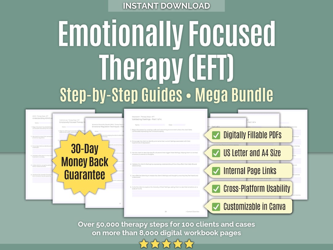 Emotionally Focused Therapy (EFT) • Therapy Steps Mega Bundle ...