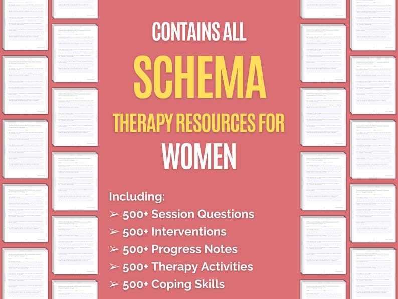 Women Schema Therapy Resource Bundle Schema Therapy Questions ...
