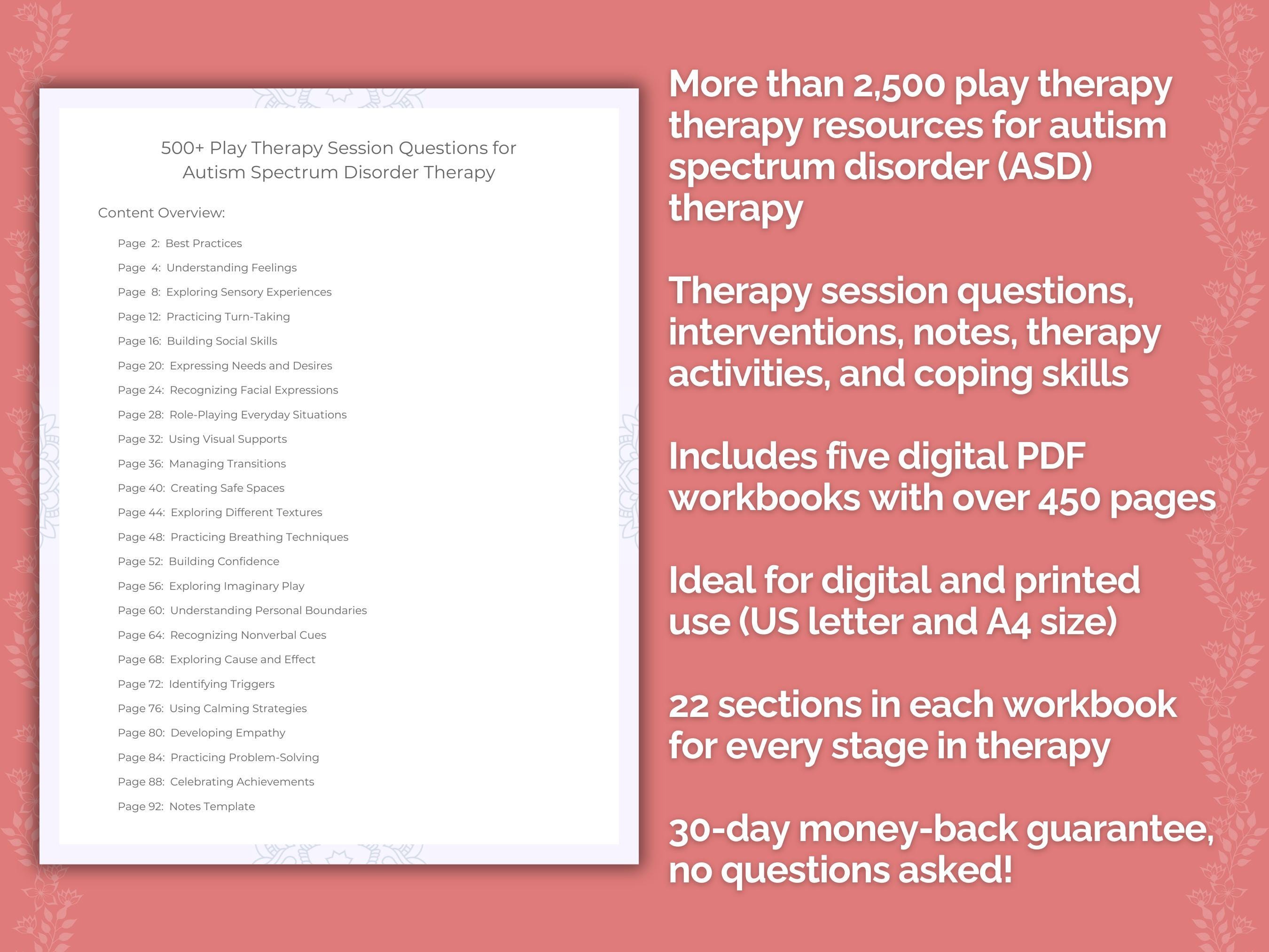 Autism Spectrum Disorder Play Therapy Resource Bundle Play Therapy ...