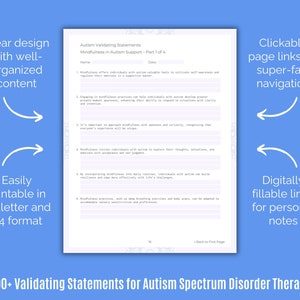 Autism Spectrum Disorder Validating Therapy Statements Autism Therapy ...