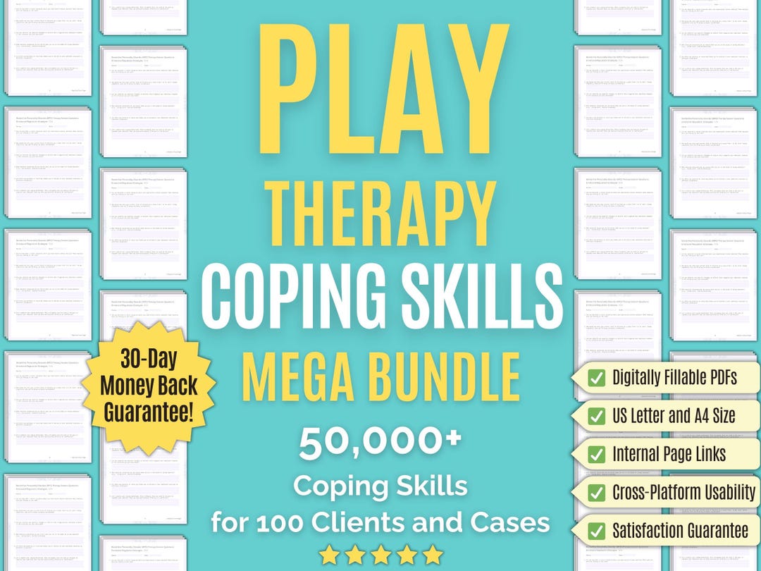 Play Therapy Coping Skills MEGA Bundle | Play Therapy Coping Skills ...