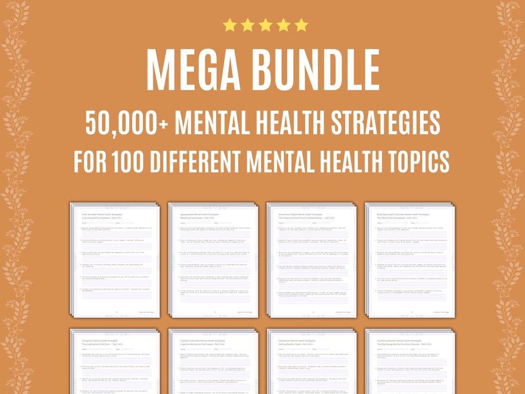 MEGA BUNDLE: ALL Mental Health Strategies Mental Health, Strategy ...