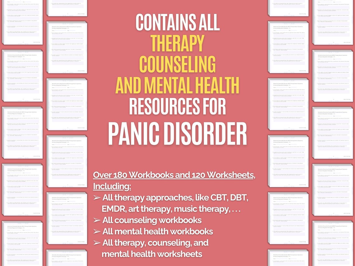 Panic Disorder Therapy Mega Bundle | Panic Disorder Counseling, Mental ...