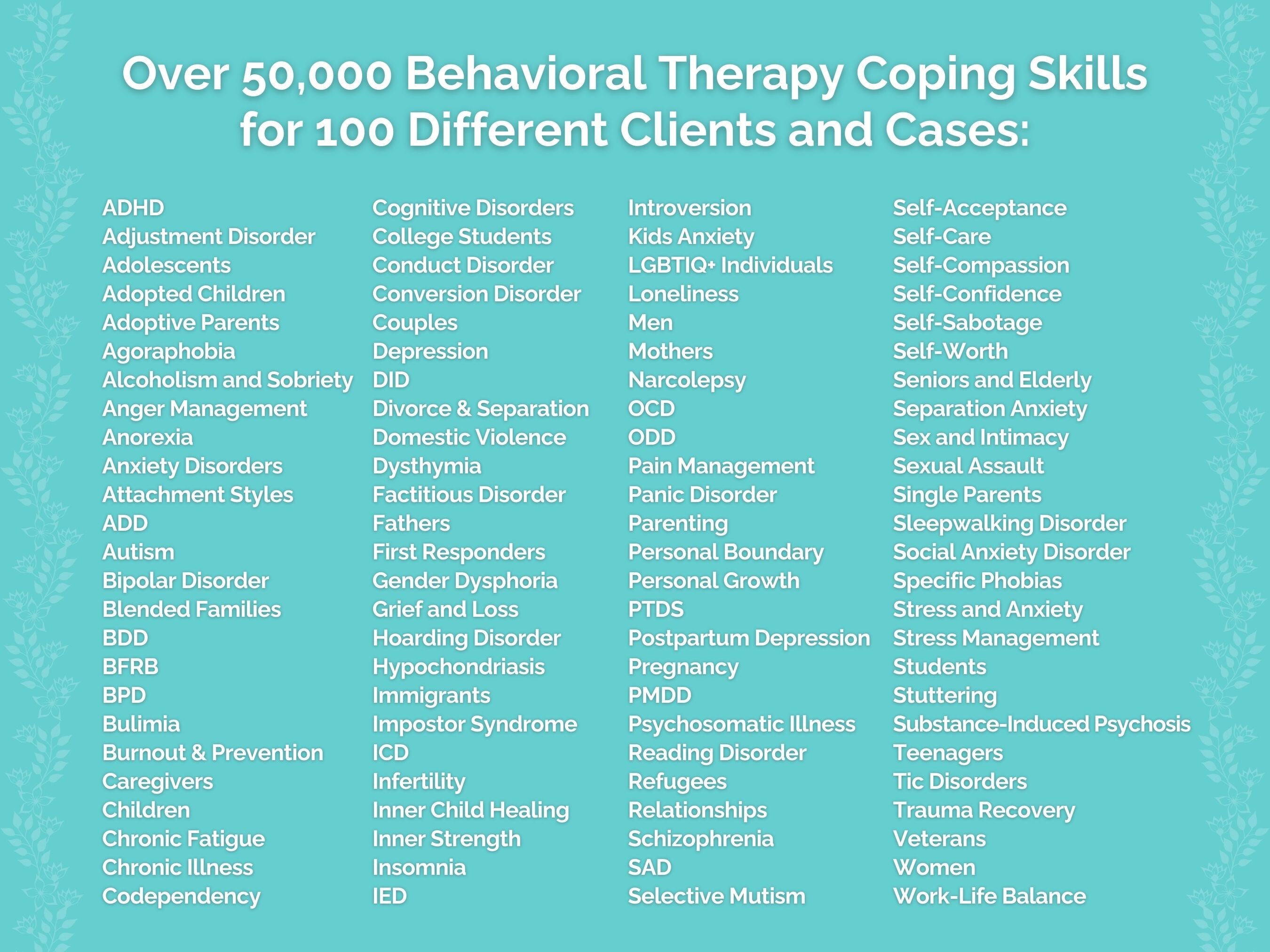 Behavioral Therapy Coping Skills Mega Bundle Behavioral Therapy Coping ...