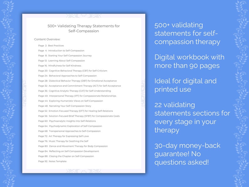 Self-compassion Validating Therapy Statements Self-compassion Therapy ... Self-compassion Validating Therapy Statements Self-compassion Therapy ...