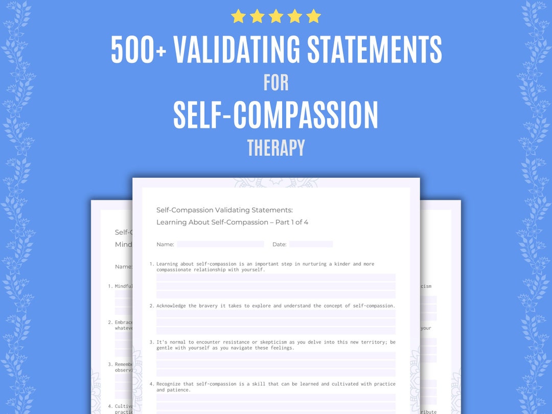 Self-compassion Validating Therapy Statements Self-compassion Therapy ... Self-compassion Validating Therapy Statements Self-compassion Therapy ...