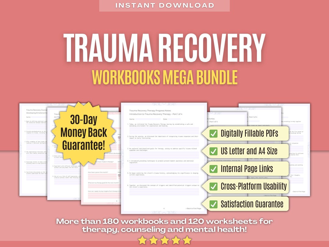 Trauma Recovery Therapy Mega Bundle | Trauma Recovery Counseling ...