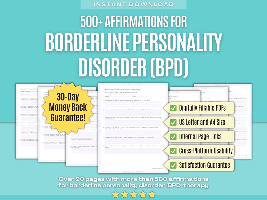 Borderline Personality Disorder (BPD) Affirmations | Mental Health ...