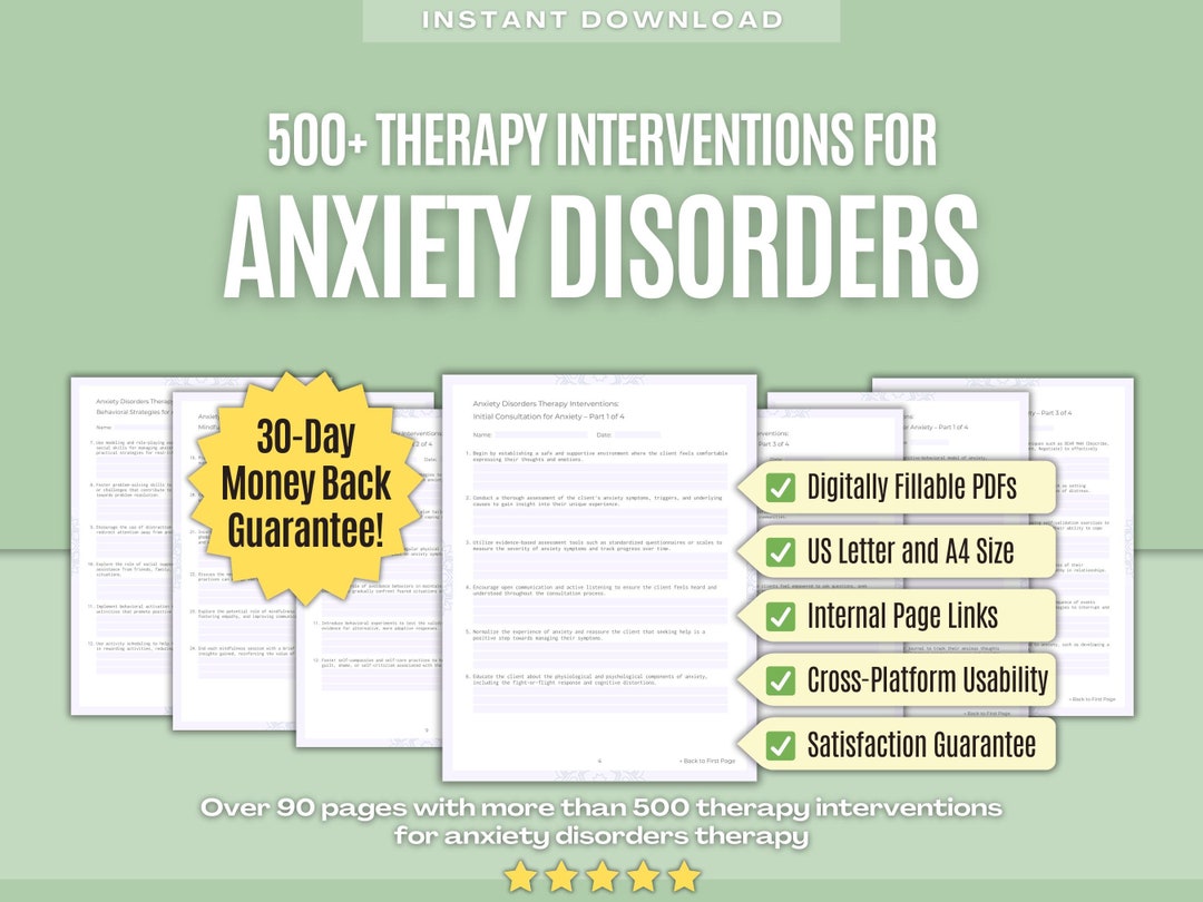 Anxiety Disorders Therapy Interventions Therapy, Intervention, Strategy ...
