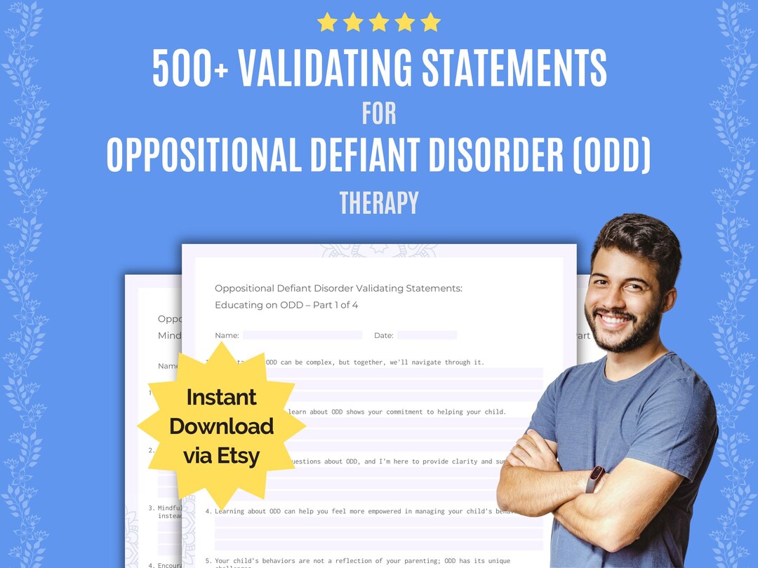 Oppositional Defiant Disorder ODD Validating Therapy Statements Therapy ...