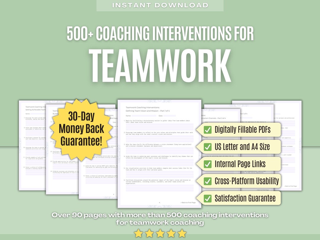 Teamwork Coaching Interventions | Coaching, Workbook, Template ...