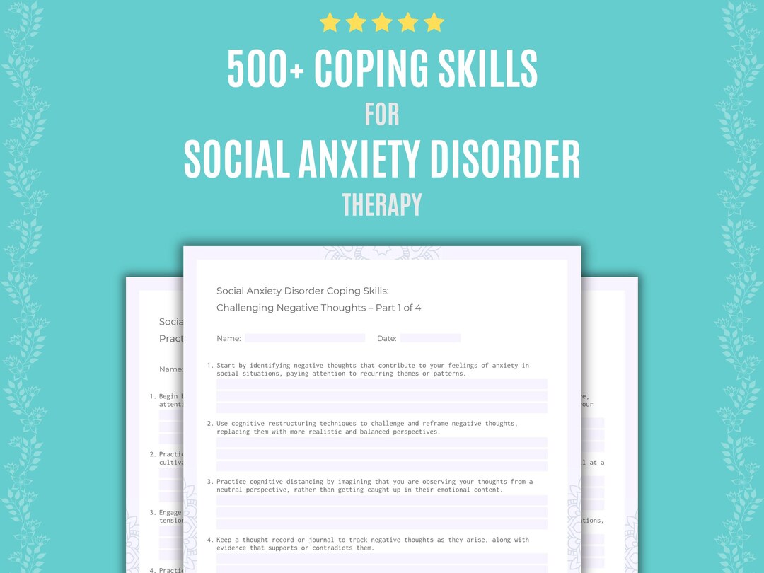 Social Anxiety Disorder Coping Skills Social Anxiety Disorder Therapy ...
