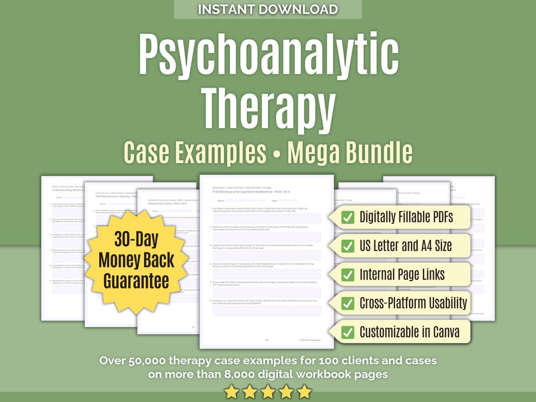 Psychoanalytic Therapy • Case Examples Mega Bundle • Therapy Examples ...