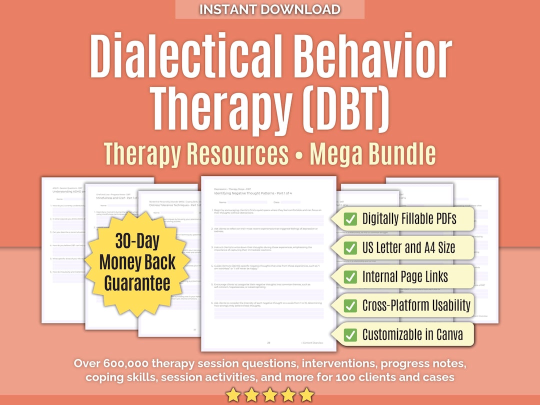 Dialectical Behavior Therapy (DBT) • Therapy Resources Mega Bundle ...