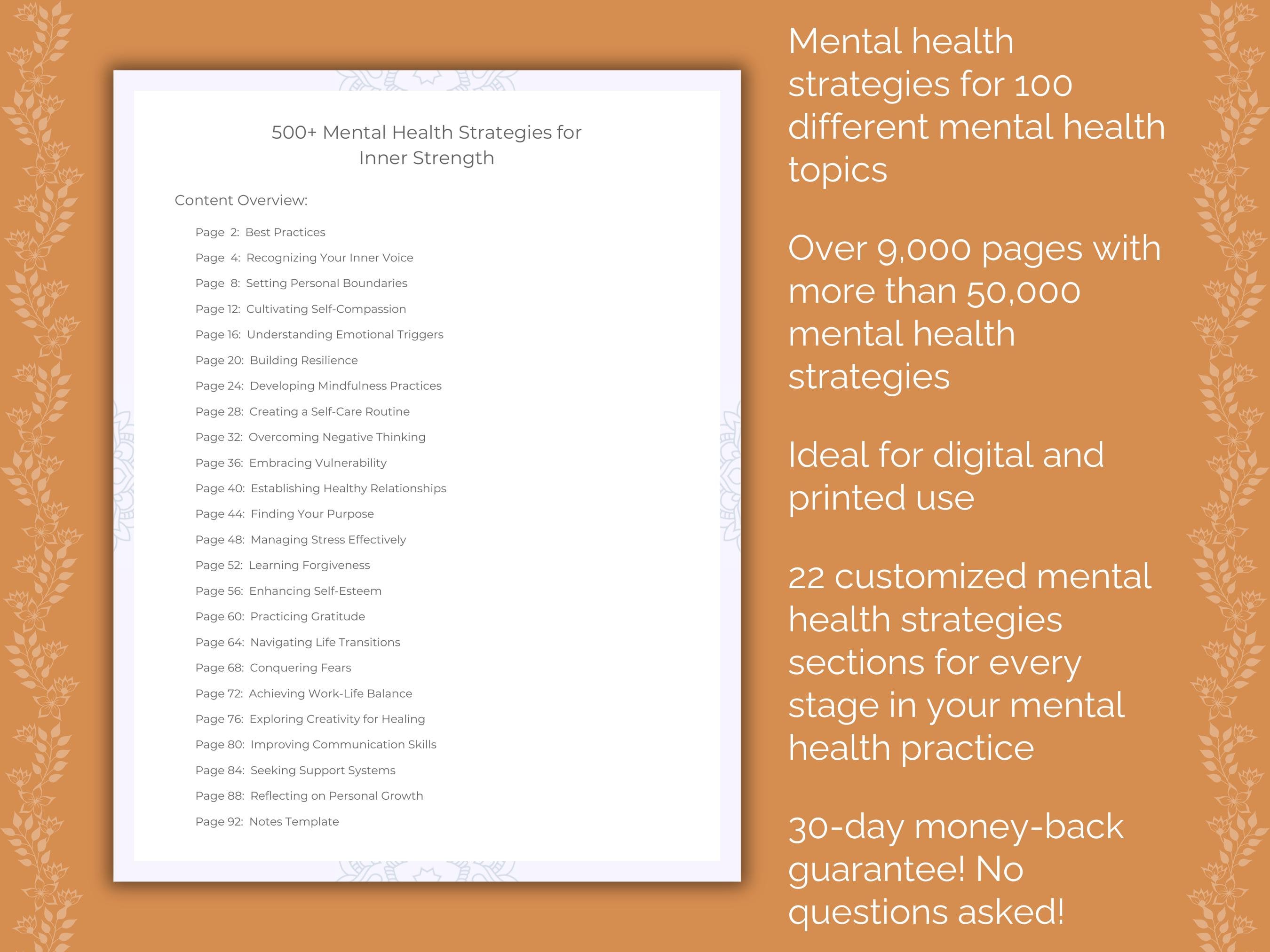 Mental Health Strategies MEGA BUNDLE Mental Health, Strategy, Skill ...
