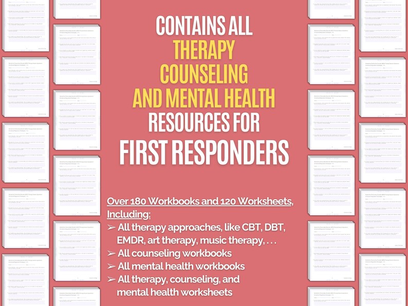 First Responders Therapy Mega Bundle | First Responders Counseling ...