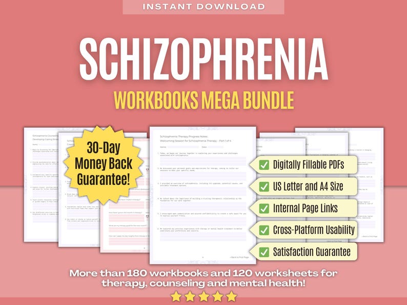 Schizophrenia Therapy Mega Bundle | Schizophrenia Counseling, Mental ...