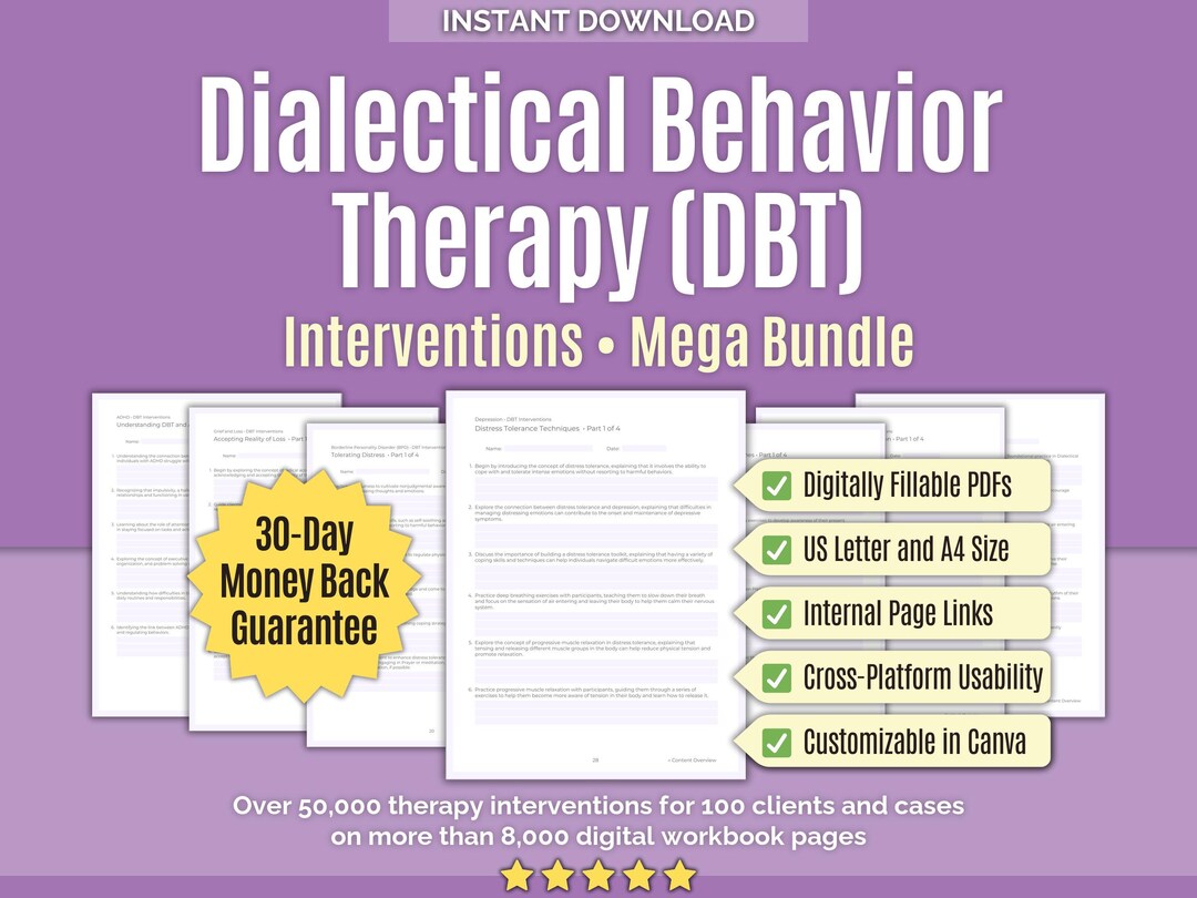 Dialectical Behavior Therapy (DBT) • Interventions Mega Bundle ...