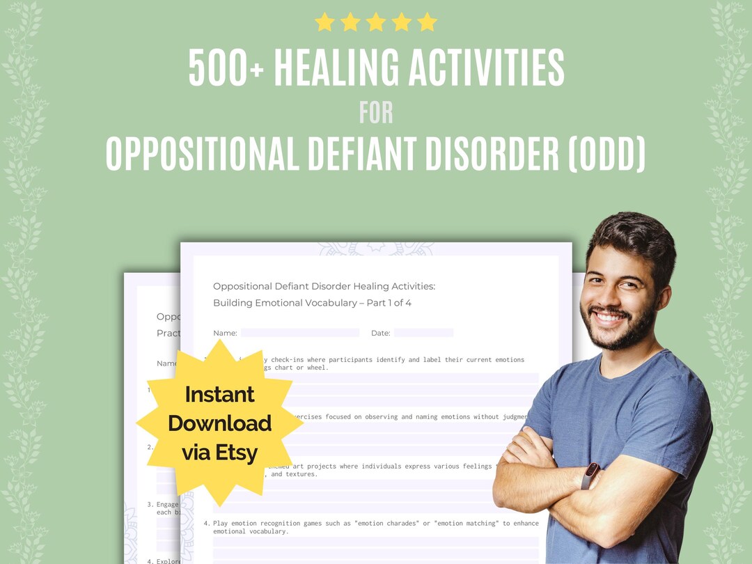 Oppositional Defiant Disorder ODD Healing Activities Mental Health ...