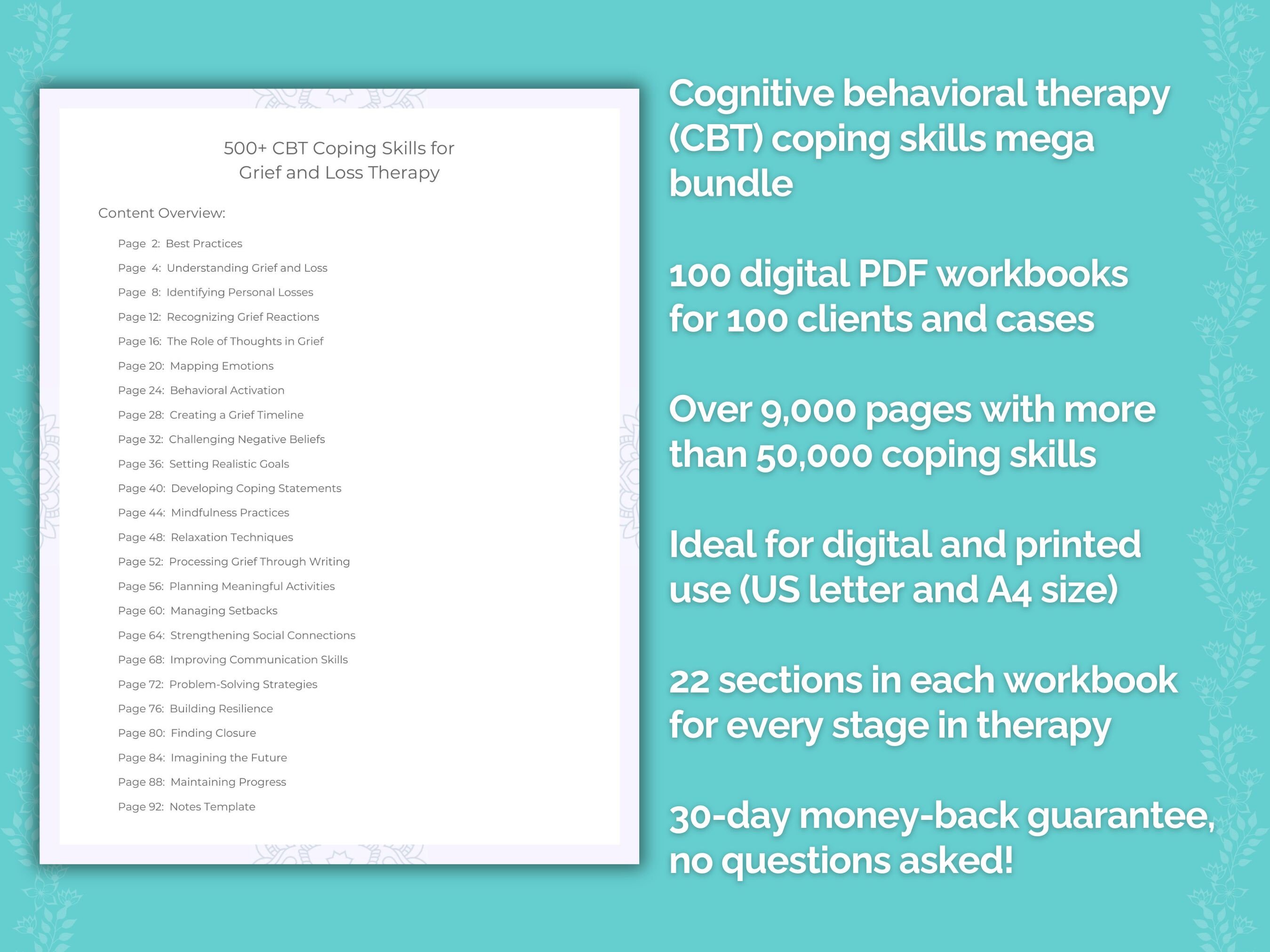 Cognitive Behavioral Therapy CBT Coping Skills Mega Bundle CBT Coping ...