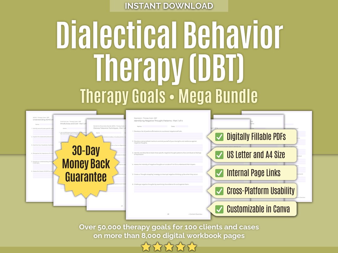 Dialectical Behavior Therapy (DBT) • Therapy Goals Mega Bundle ...