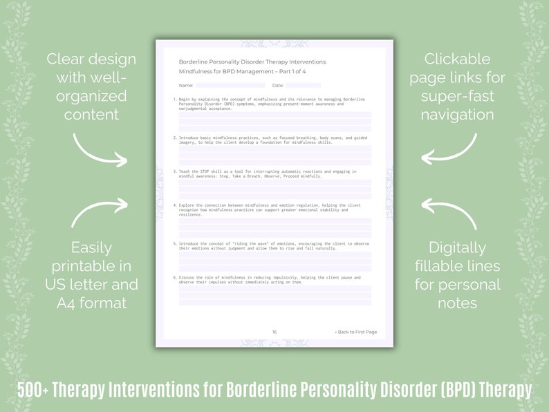 Borderline Personality Disorder (BPD) Therapy Interventions | Therapy ...