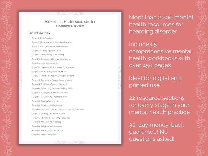 Hoarding Disorder Mental Health Resource Bundle Mental Health ...