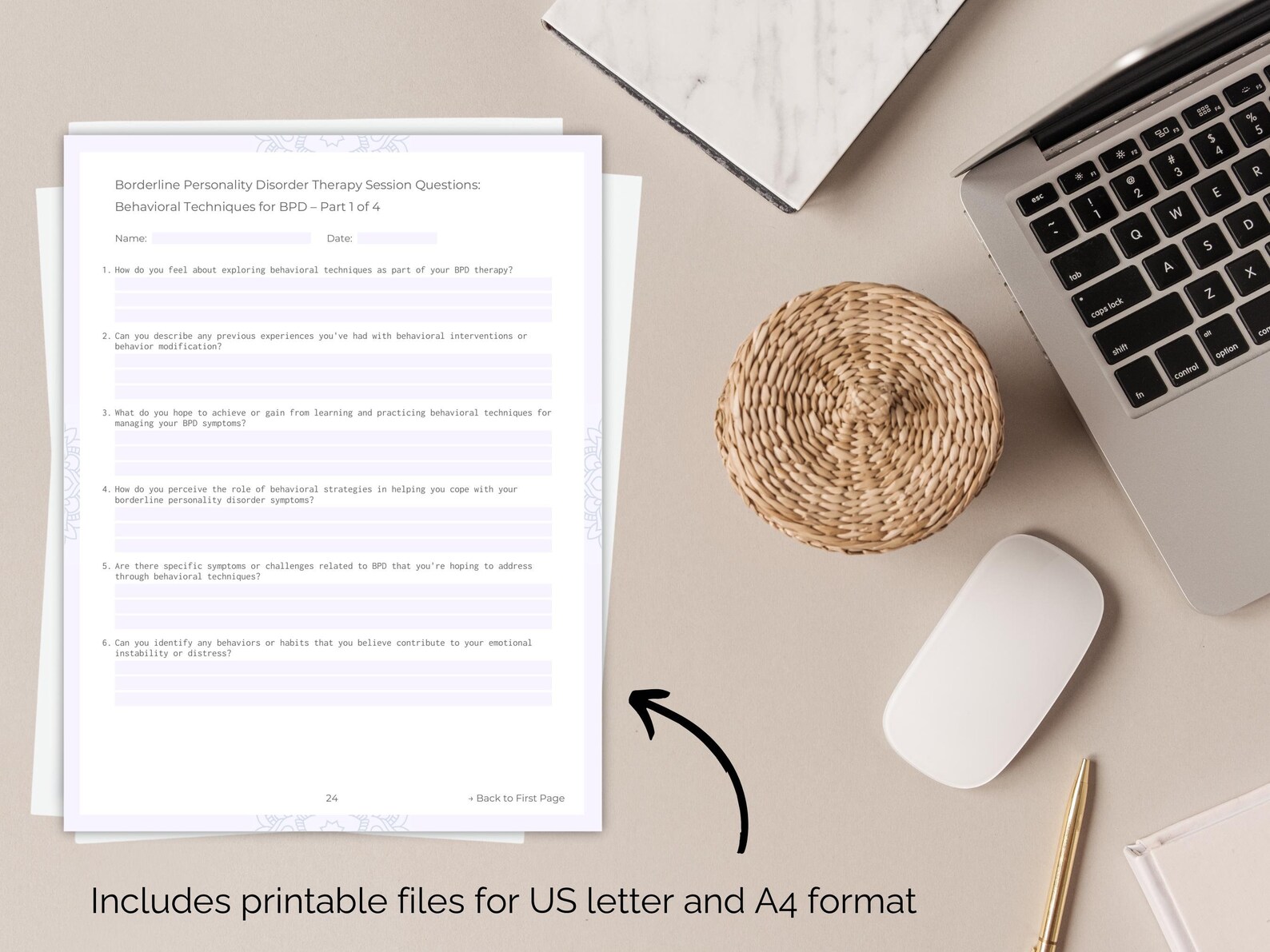 Borderline Personality Disorder BPD Therapy Session Questions Therapy ...