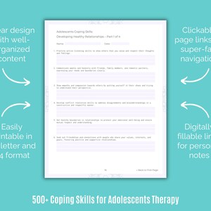 Adolescents Coping Skills | Therapy, Intervention, Strategy, Therapist ...