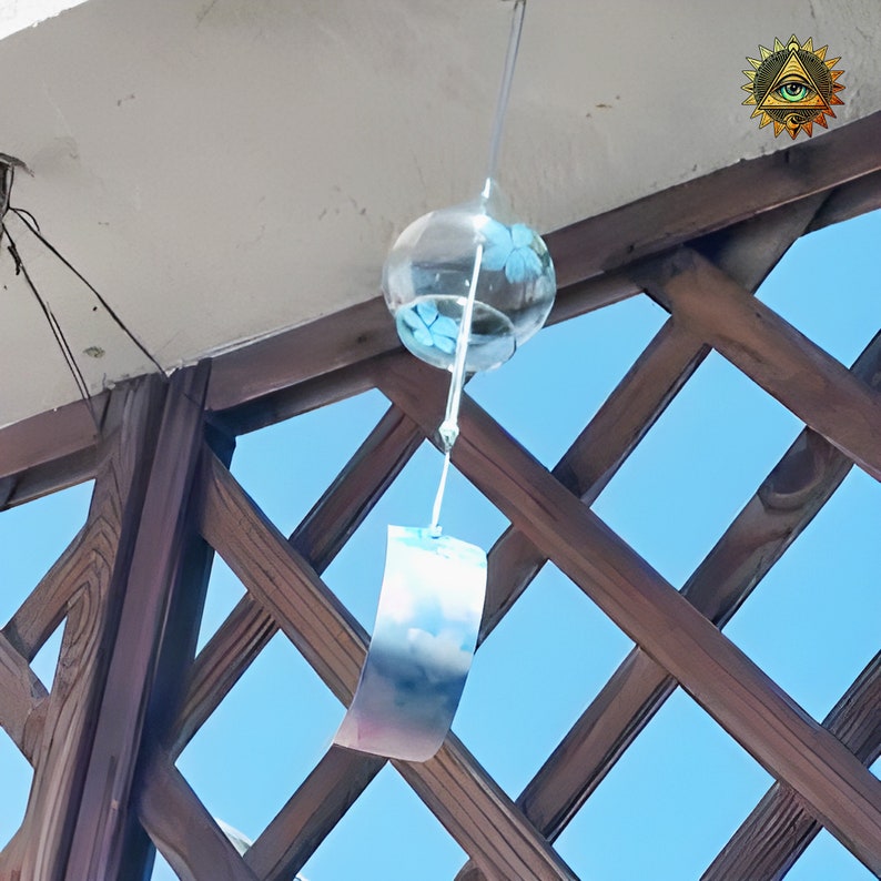 Japanese Sakura Glass Wind Chime, Handmade Glass Wind Chime, Garden ...