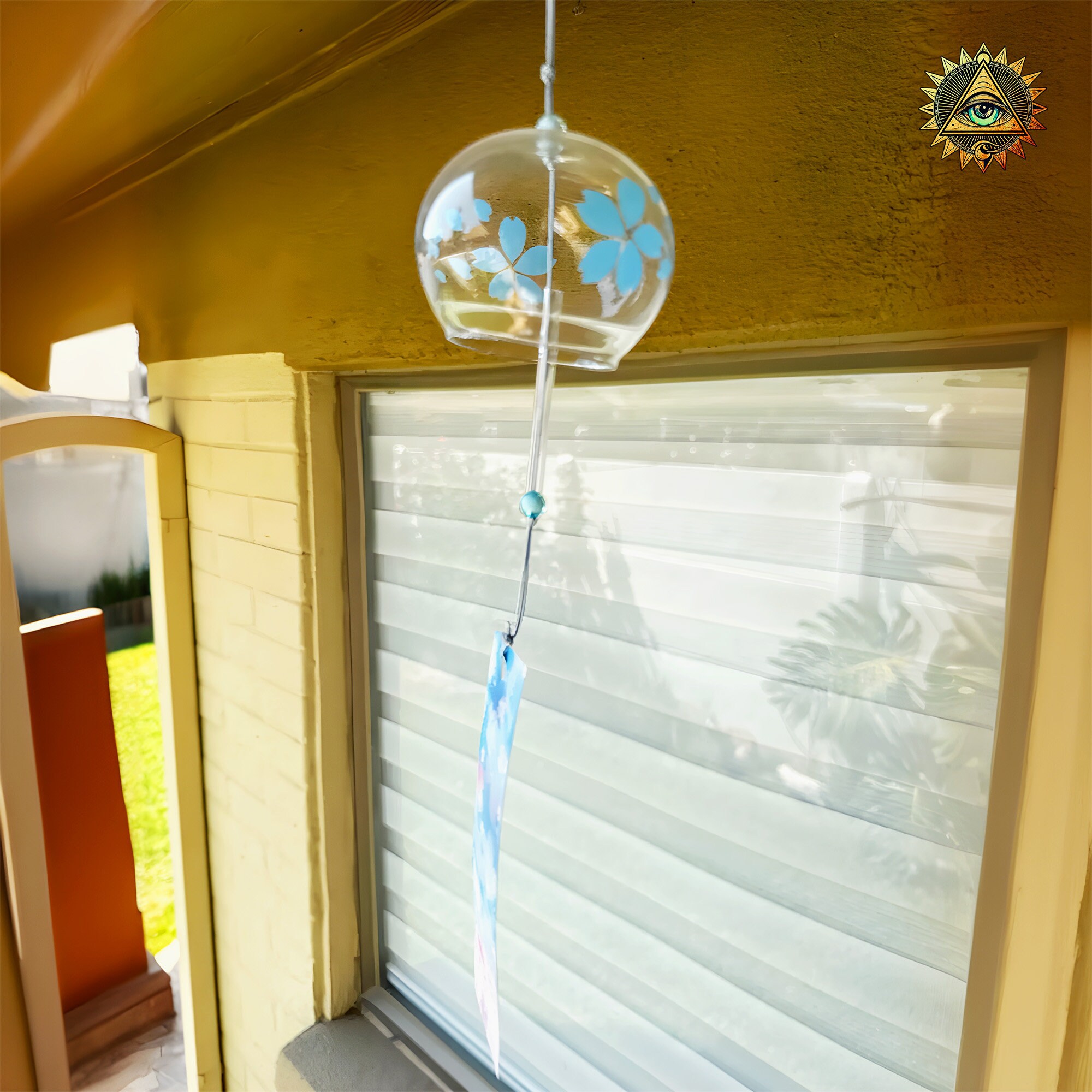 Japanese Sakura Glass Wind Chime, Handmade Glass Wind Chime, Garden ...