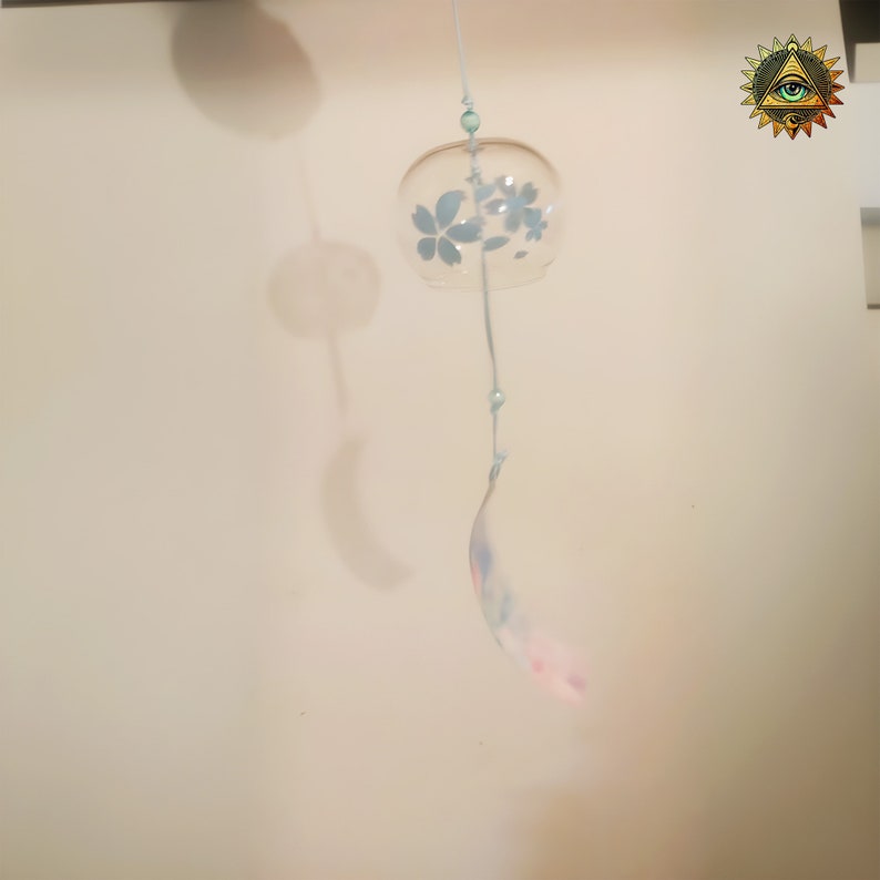 Japanese Sakura Glass Wind Chime, Handmade Glass Wind Chime, Garden ...