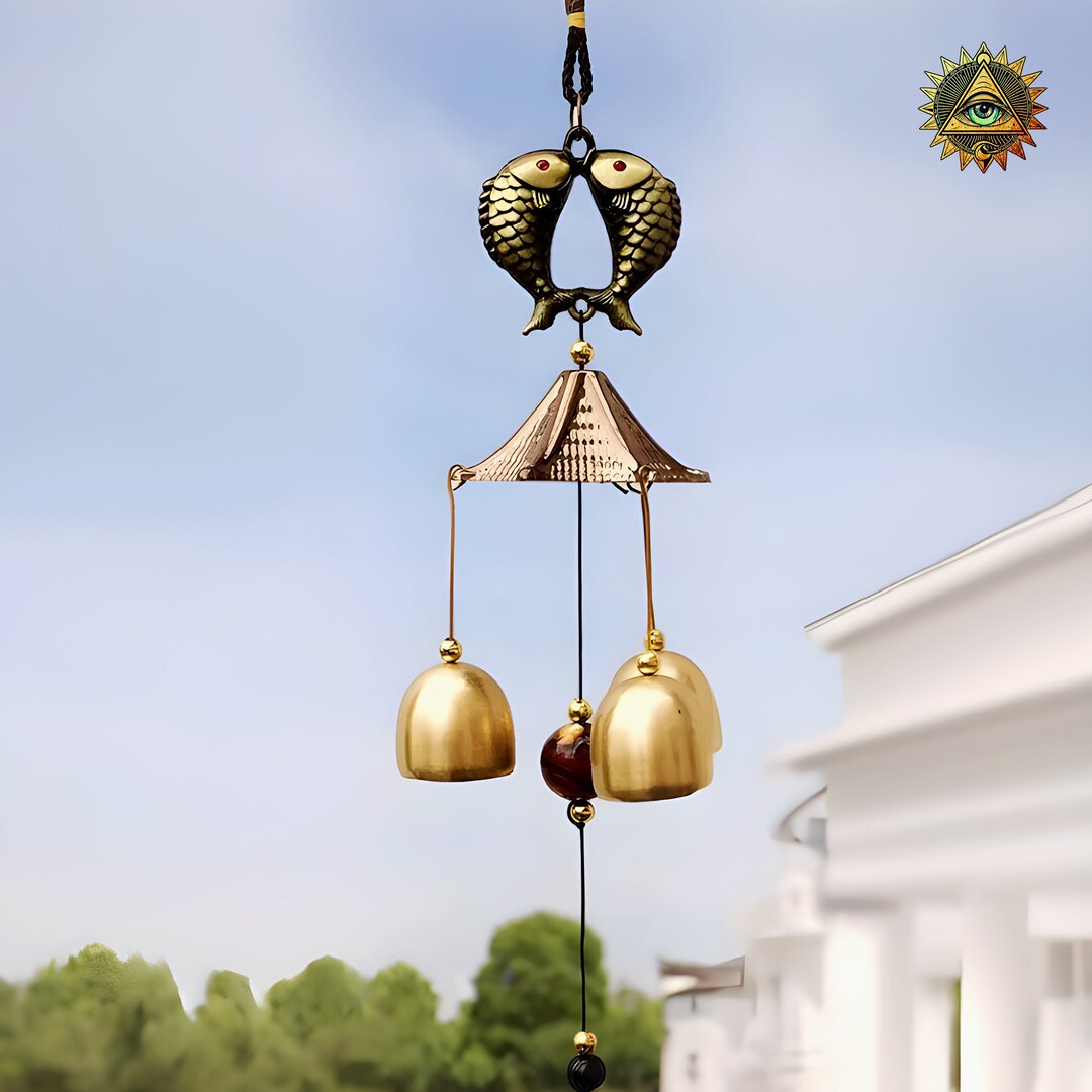 Vintage Metal Wind Chime, Memorial Wood Chime, Garden Outdoor Wind Bell ...