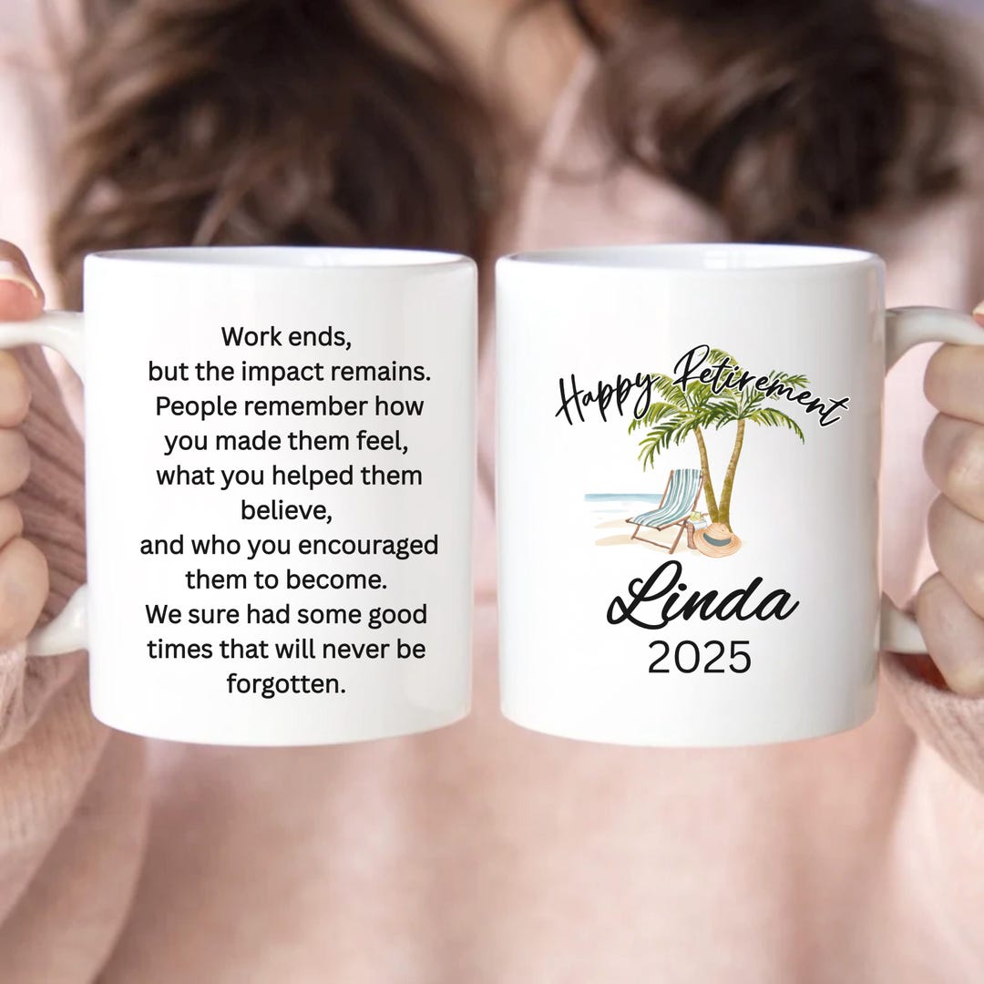 Personalized Retirement Mug: Custom Farewell Gift for Coworker - Etsy