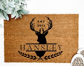 Personalized Welcome Doormat, Custom Door Mat, Front Door Decor ...