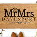 Personalized Welcome Doormat, Custom Door Mat, Front Door Decor ...