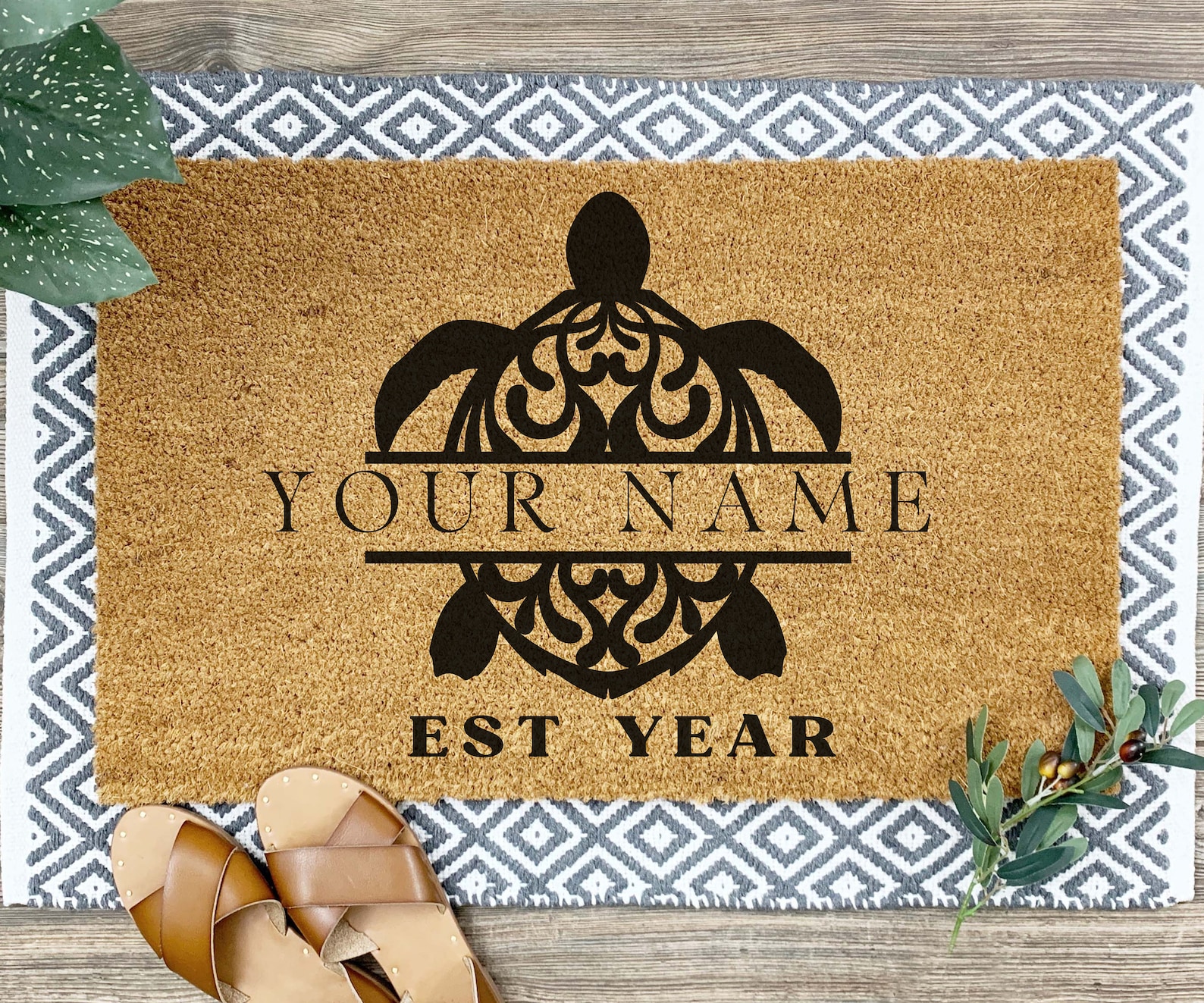 Personalized Welcome Doormat, Custom Door Mat, Front Door Decor ...