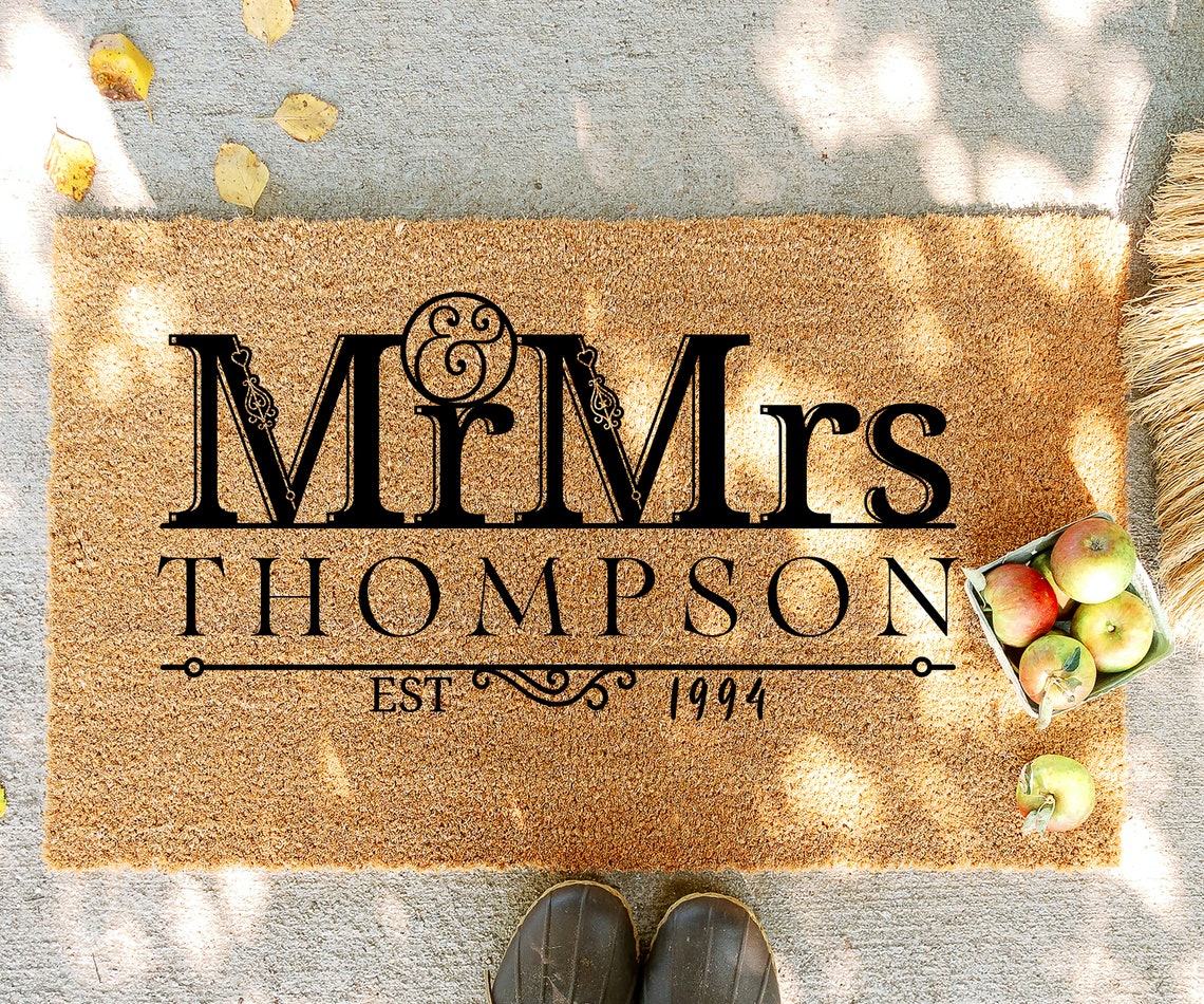 Personalized Welcome Doormat, Custom Door Mat, Front Door Decor ...