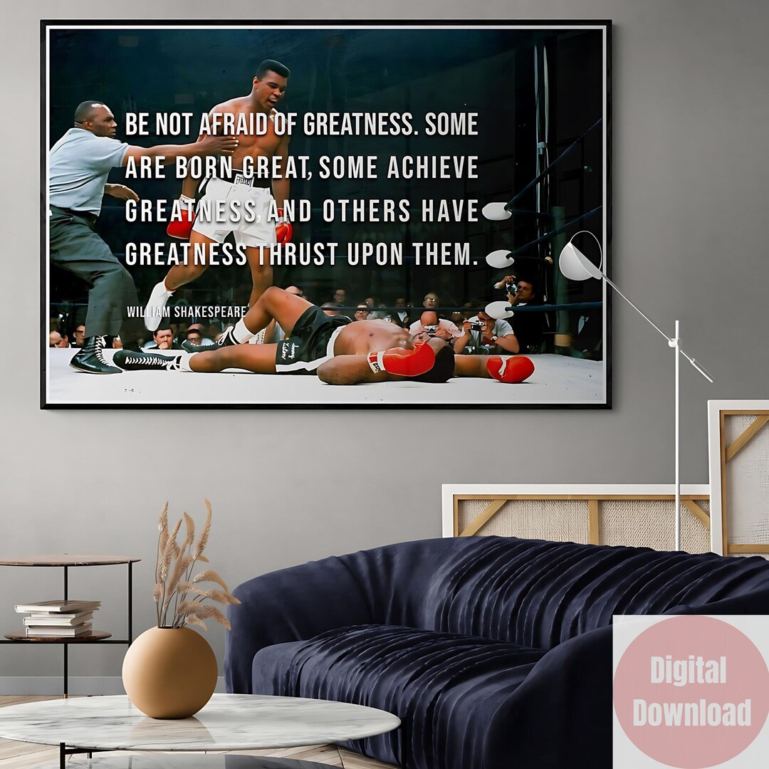 Muhammad Ali Clay Vs Liston Historic Knockout Digital Print. Motivating ...