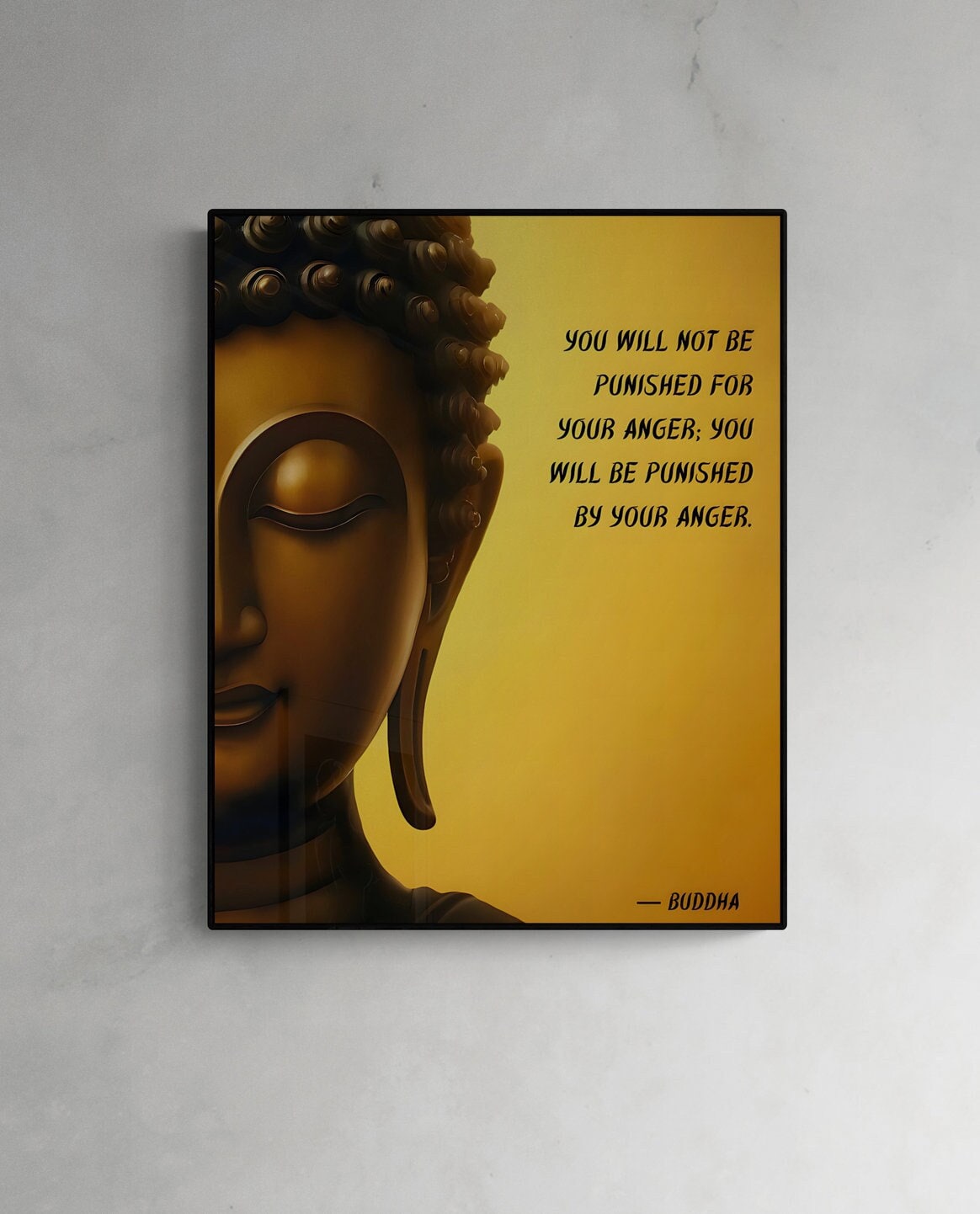 Buddha Wisdom on Anger - Thought-provoking Quote Poster for Meditation ...