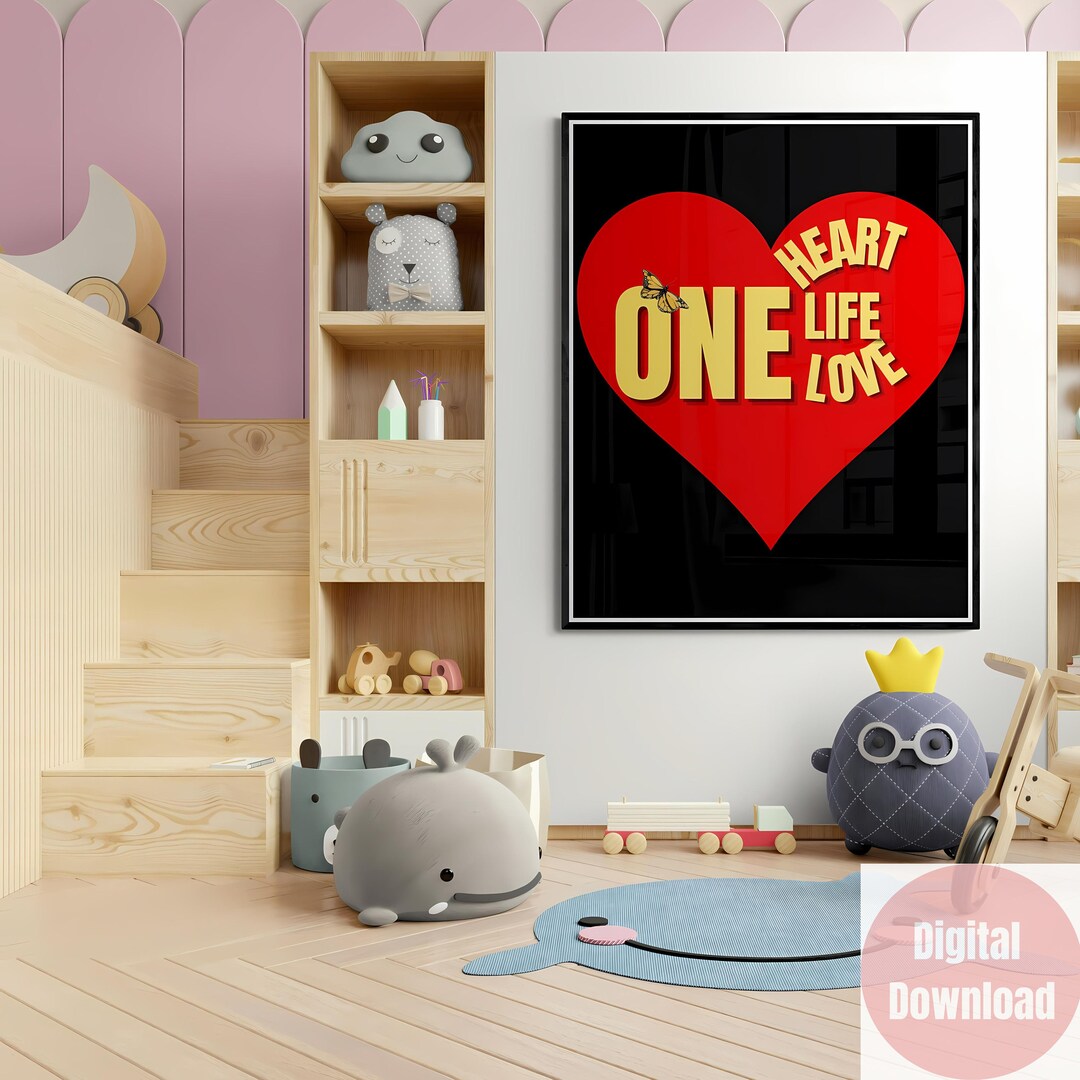 Love Unity Peace Building Digital Print, Connection Togetherness ...