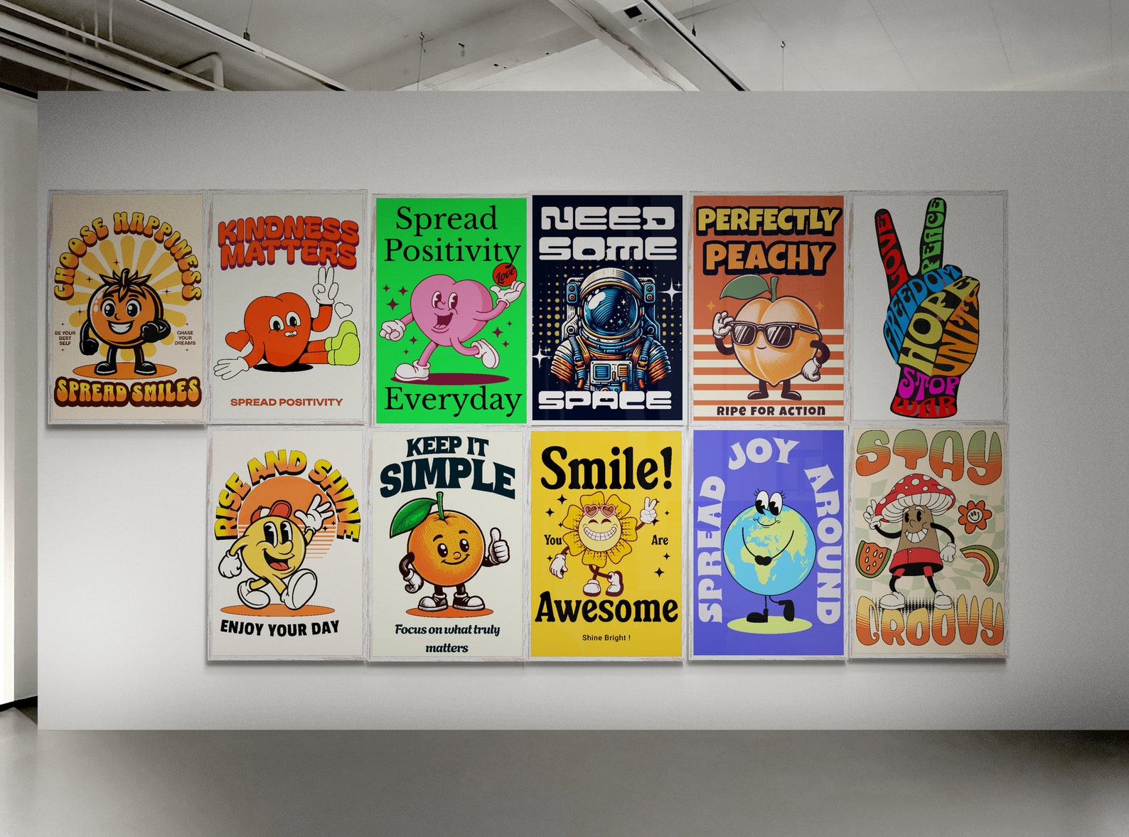 Spread Smiles Joyful Citrus Cartoon Motivation Art Be Your Best Self ...