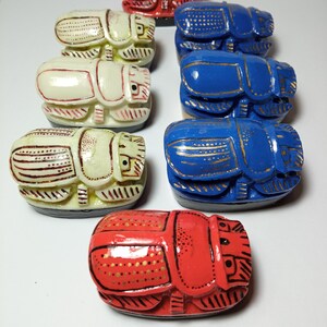 Handmade Ancient Sacred Egypt Scarab Amulet. Resin Kephri Beetle. Ideal ...