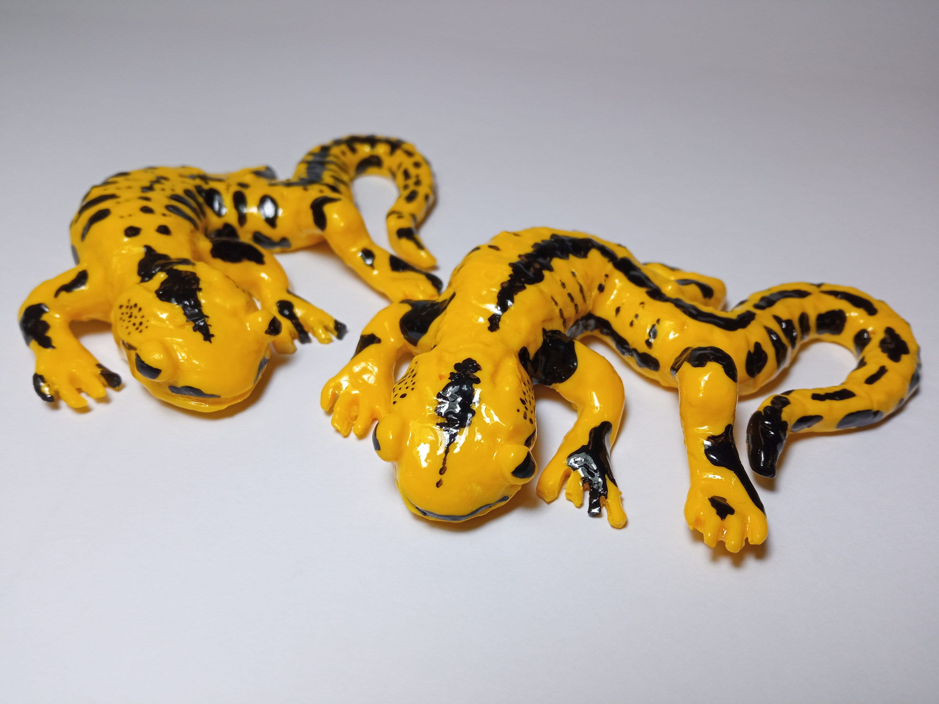 Salamander, Fire Salamander, Resin Salamander, Handmade Painted ...