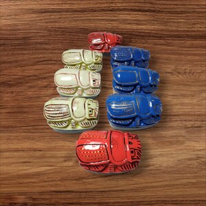 Handmade Ancient Sacred Egypt Scarab Amulet. Resin Kephri Beetle. Ideal ...