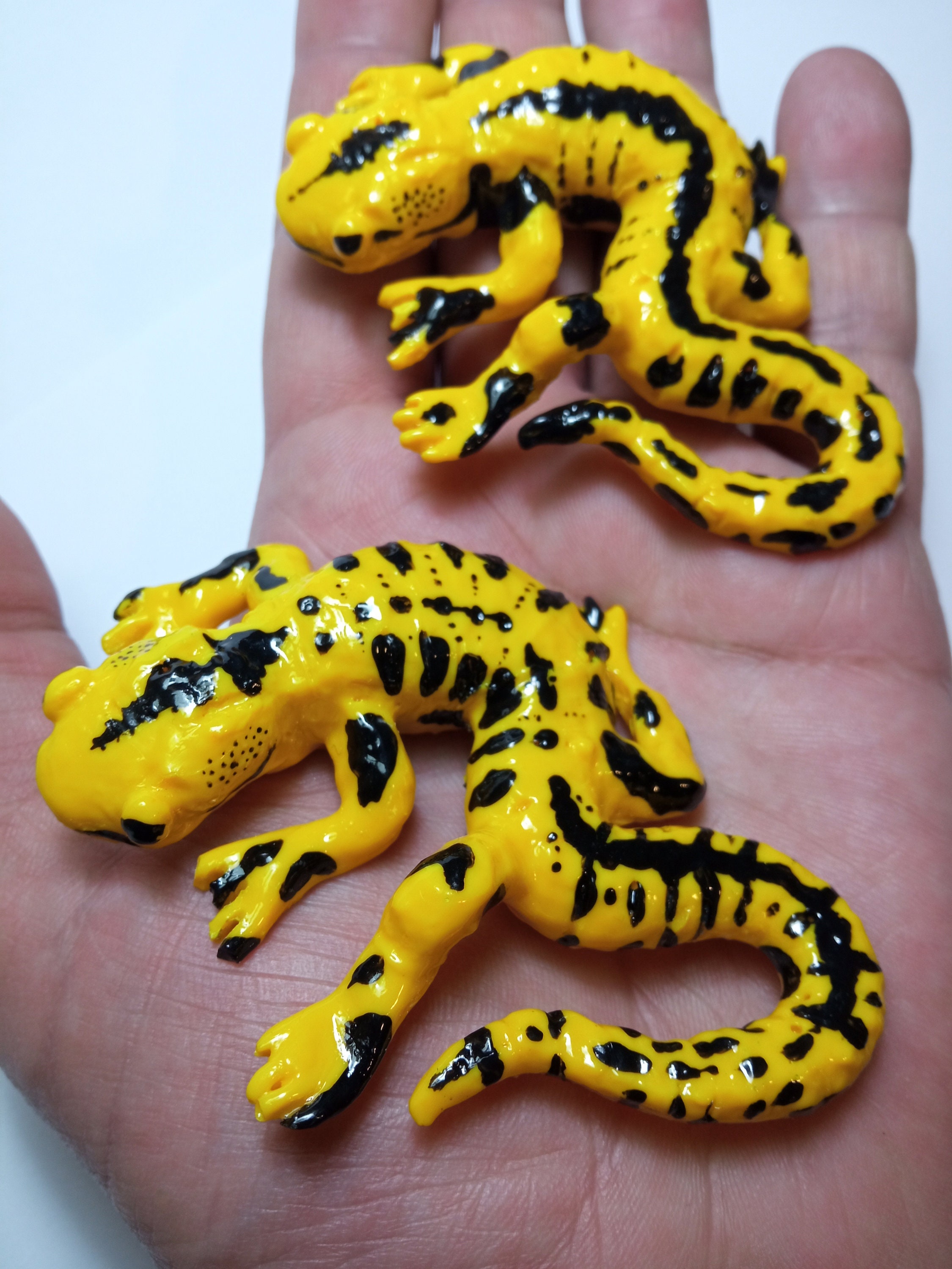 Salamander, Fire Salamander, Resin Salamander, Handmade Painted ...